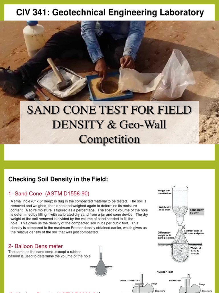 Sand Cone Test Procedure Overview | PDF
