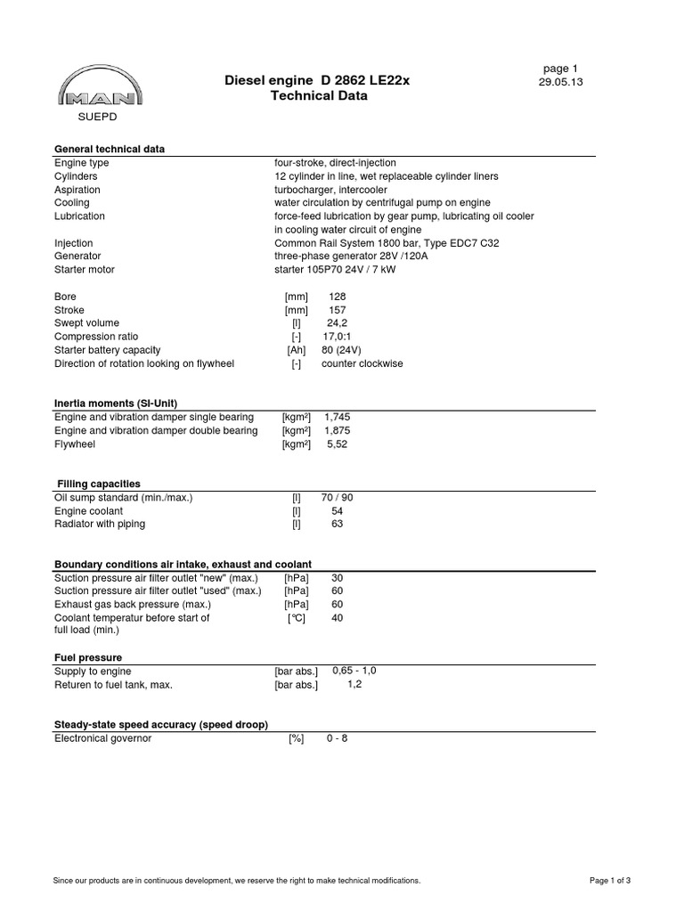 Technical Data D 2862 LE 22x | PDF | Technology & Engineering
