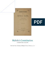 1899 Malolos Constitution | PDF | Government | Political Science