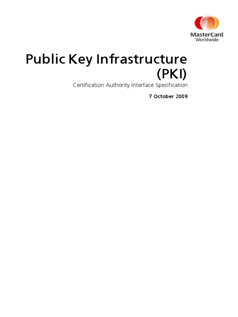 Public Key Infrastructure - Certification Authority Interface | PDF