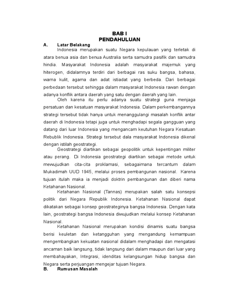 Konsep Astra Gatra Ketahanan Nasional | PDF