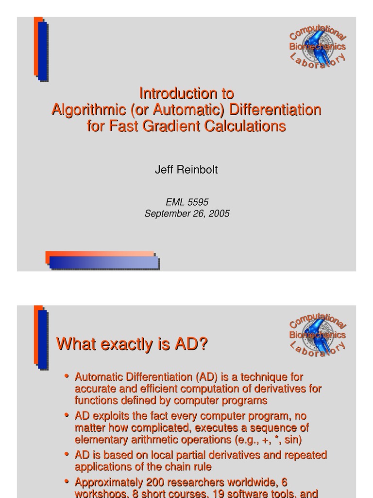 UF Lecture 14 Automatic Differentiation | PDF | Visual Cortex | Derivative