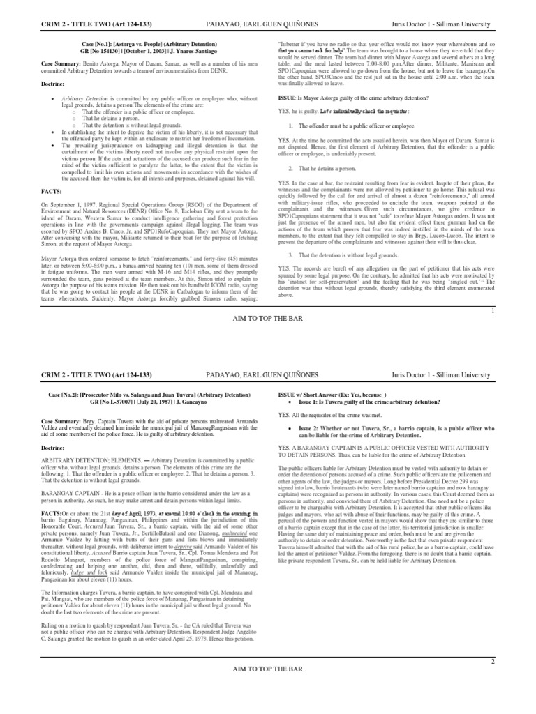 Crim 2 Title 2 | PDF