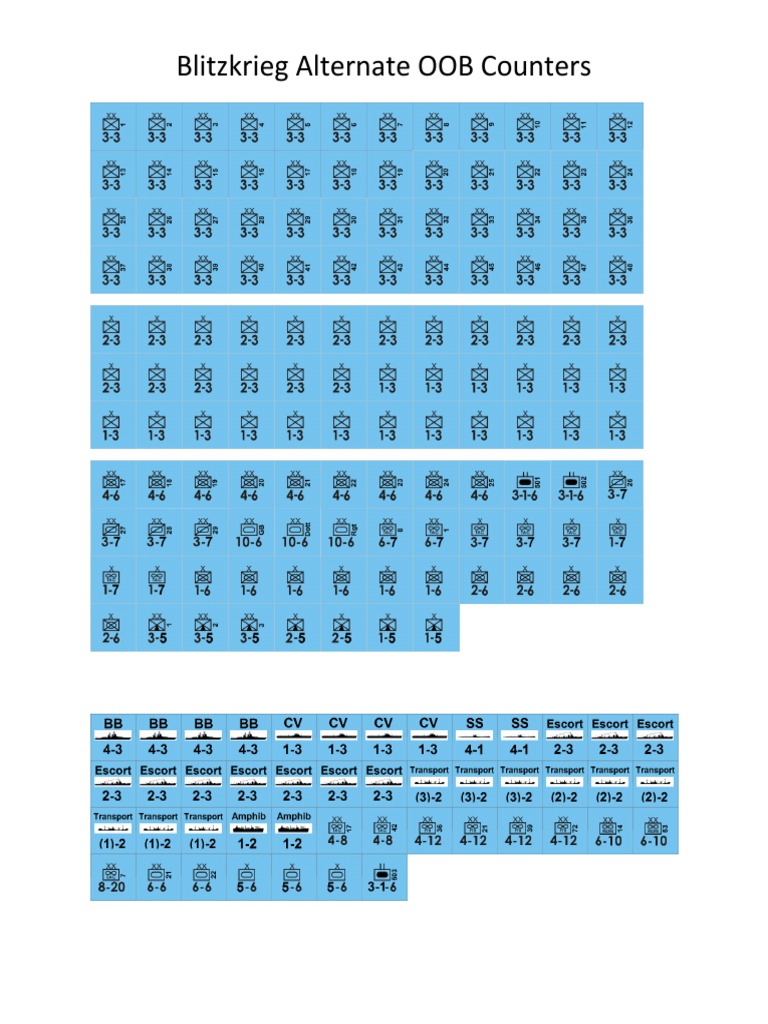 Blitzkrieg Alternate OOB Counters | PDF