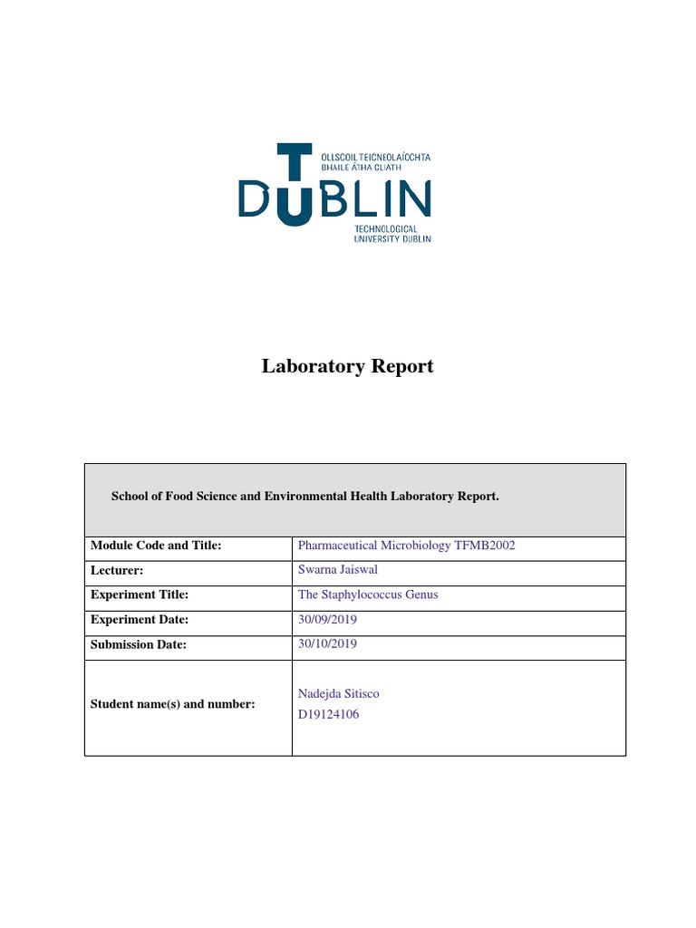 Lab Report Microbiology | PDF | Self-Improvement