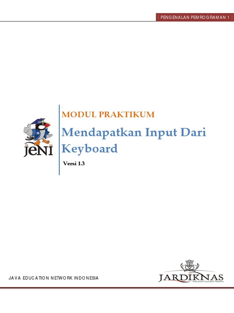 1.3 Mendapatkan Input Dari Keyboard | PDF | Komputer