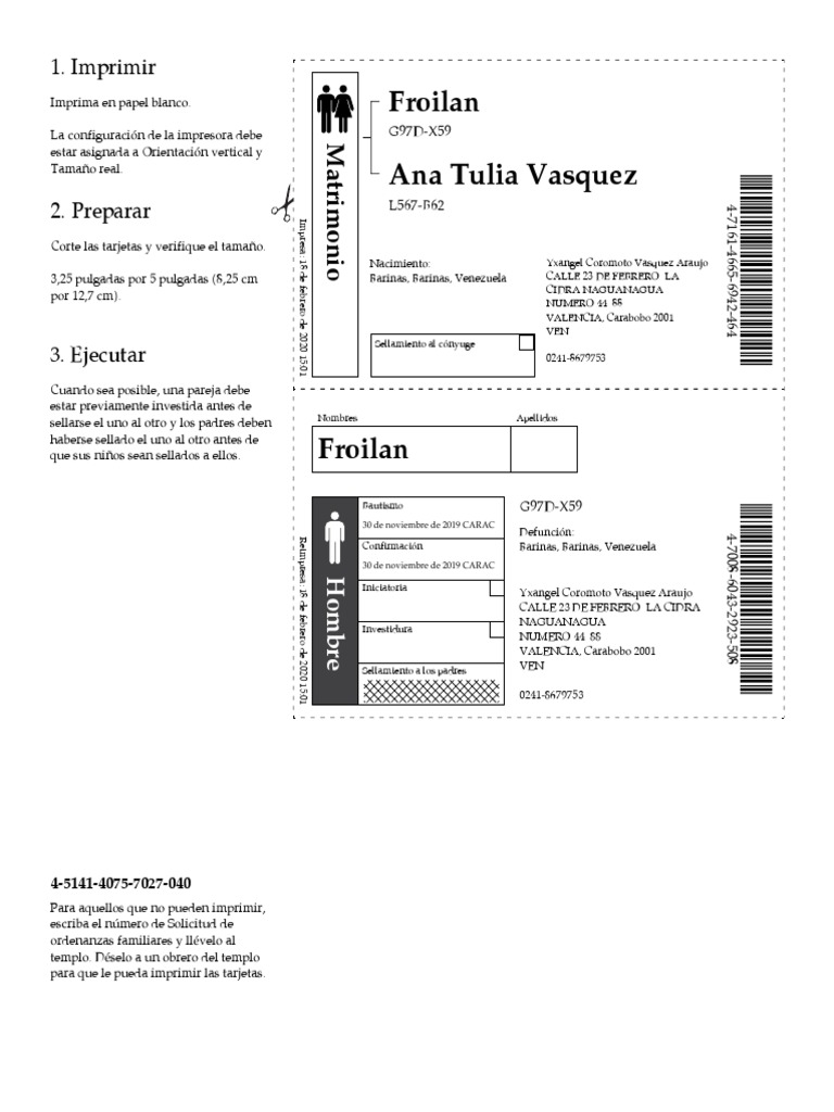 Tarjetas de Isa 2 | PDF
