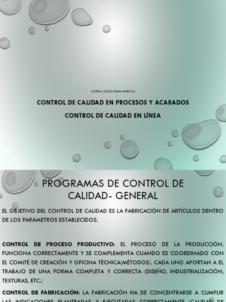 Control de Calidad en Linea | PDF