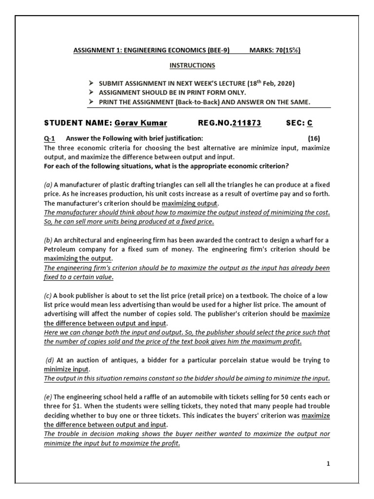 ASSIGNMENT 1 Gorav | PDF