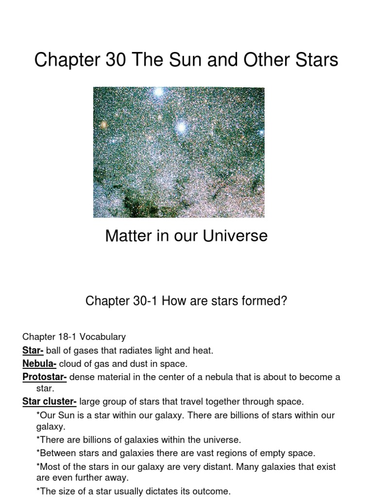 Chapter 18 The Sun and Other Stars | PDF