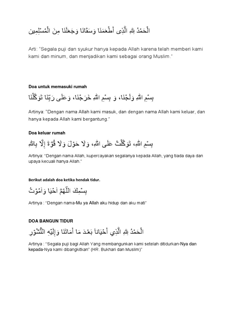 Kumpulan Doa2 Pendek | PDF