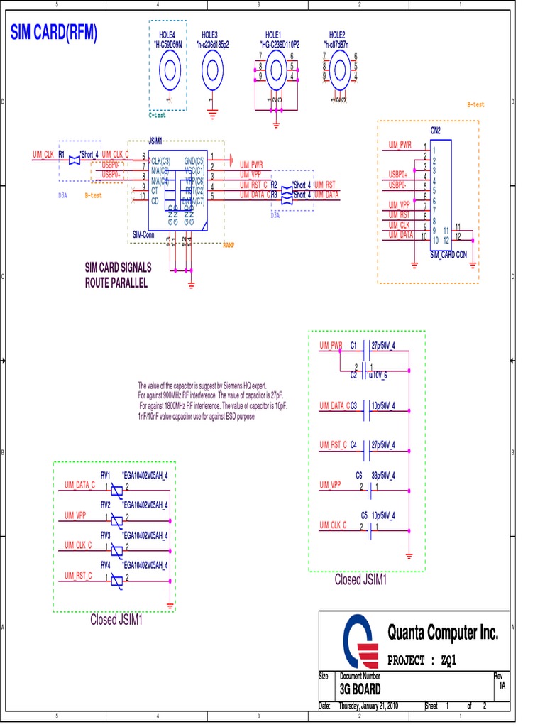 Acer Aspire 4745 4745Z - 4820T - QUANTA ZQ1 - 3G BOARD | PDF