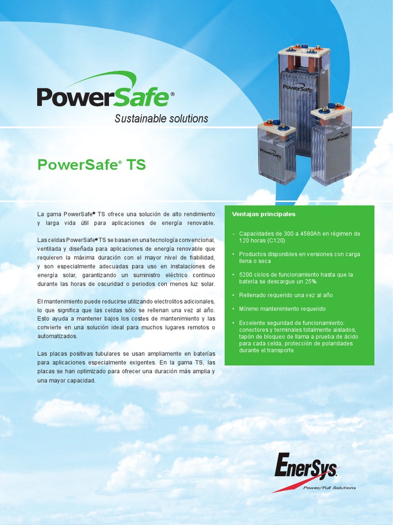 Ficha Técnica POWERSAFE OPzS | PDF