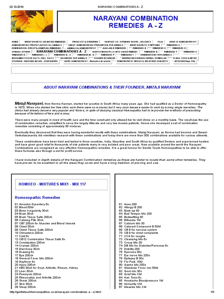 Narayani Combinations A - Z | PDF