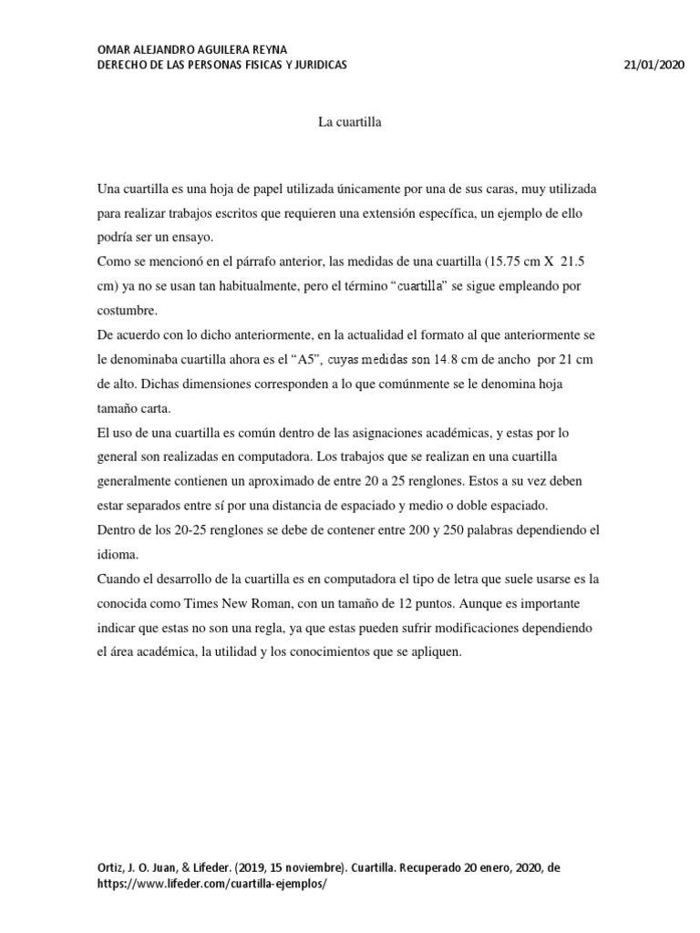 1 La Cuartilla | PDF