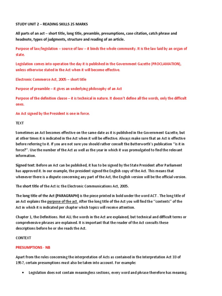 Understanding Act Titles and Case Law | PDF | Law