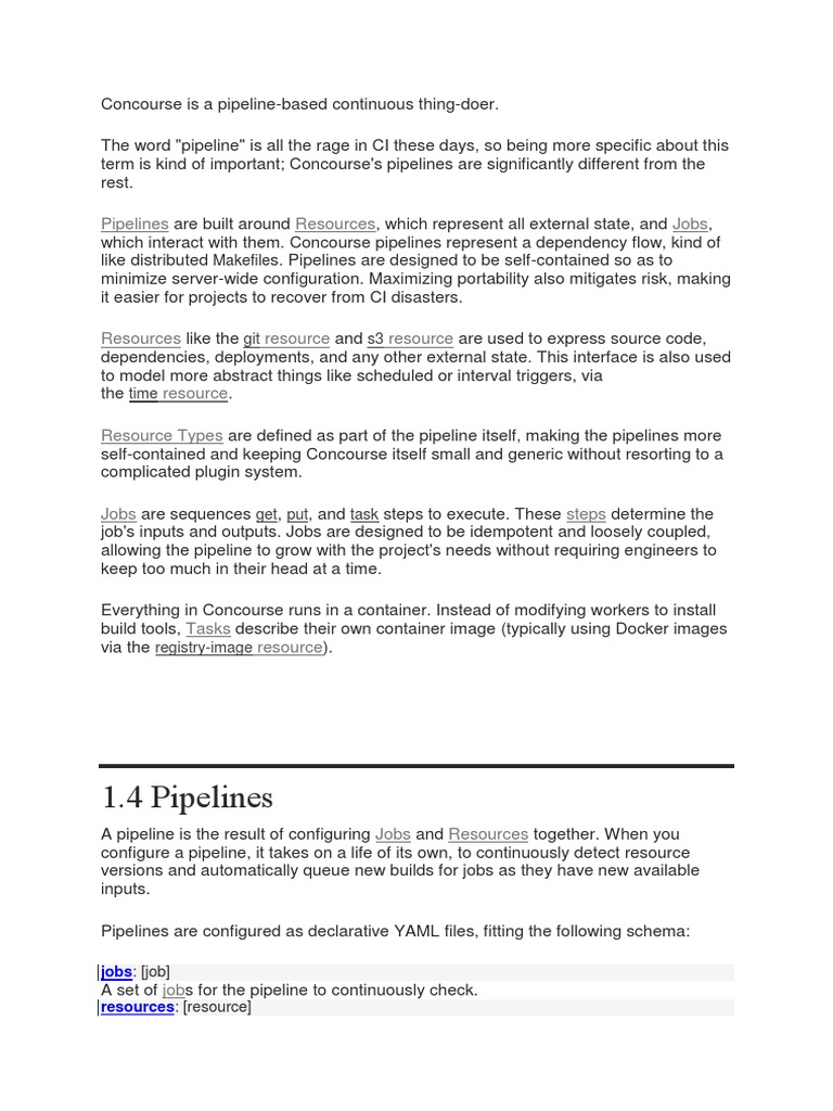 Concourse CI: Pipeline Configuration Guide | PDF | Business | Computers
