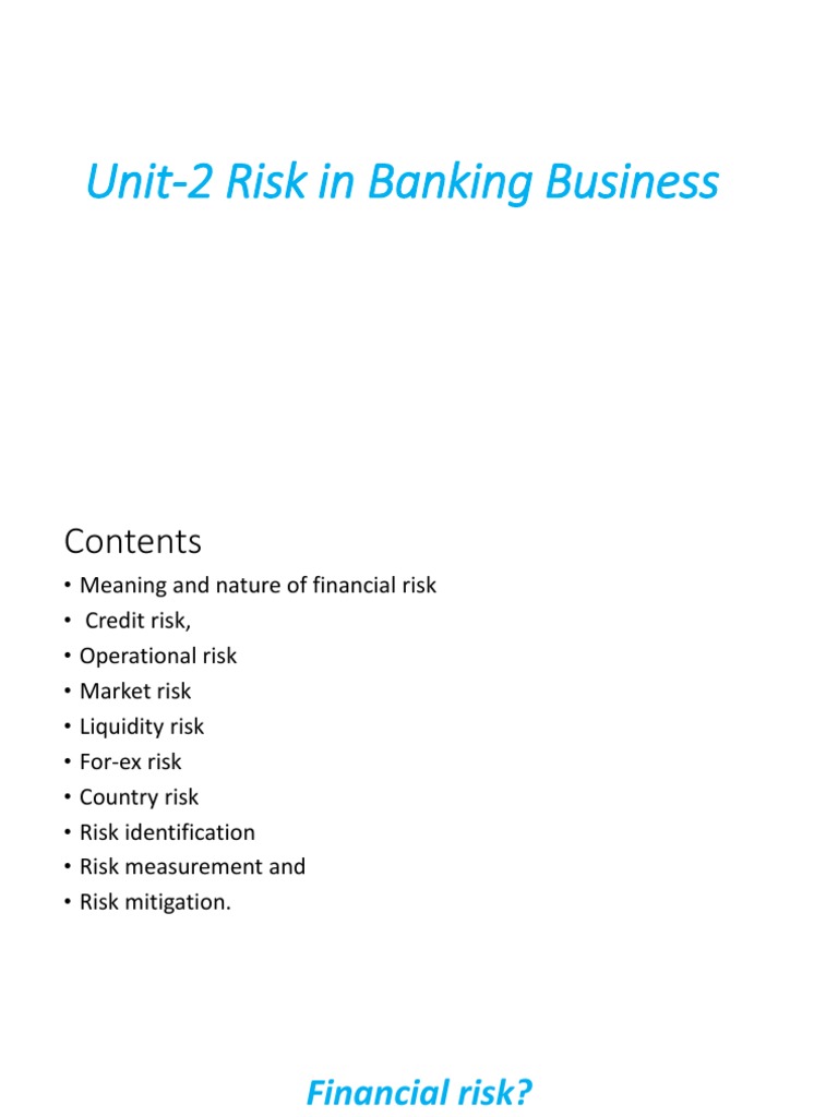 Banking Risk Management Overview | PDF