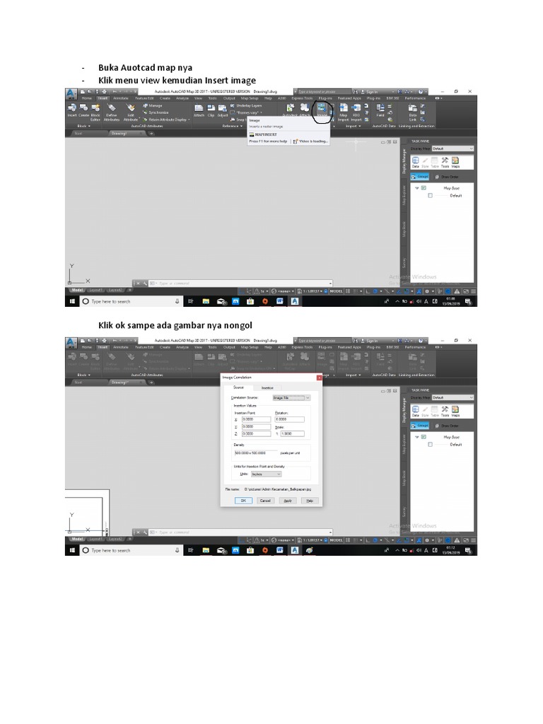 Cara Register Peta Di Autocad Map | PDF
