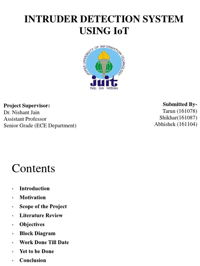 INTRUDER DETECTION SYSTEM USING IoT | PDF