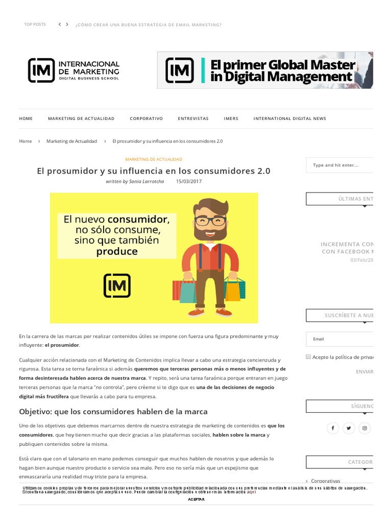 El Prosumidor y Su Influencia en Los Consumidores 2.0 | PDF