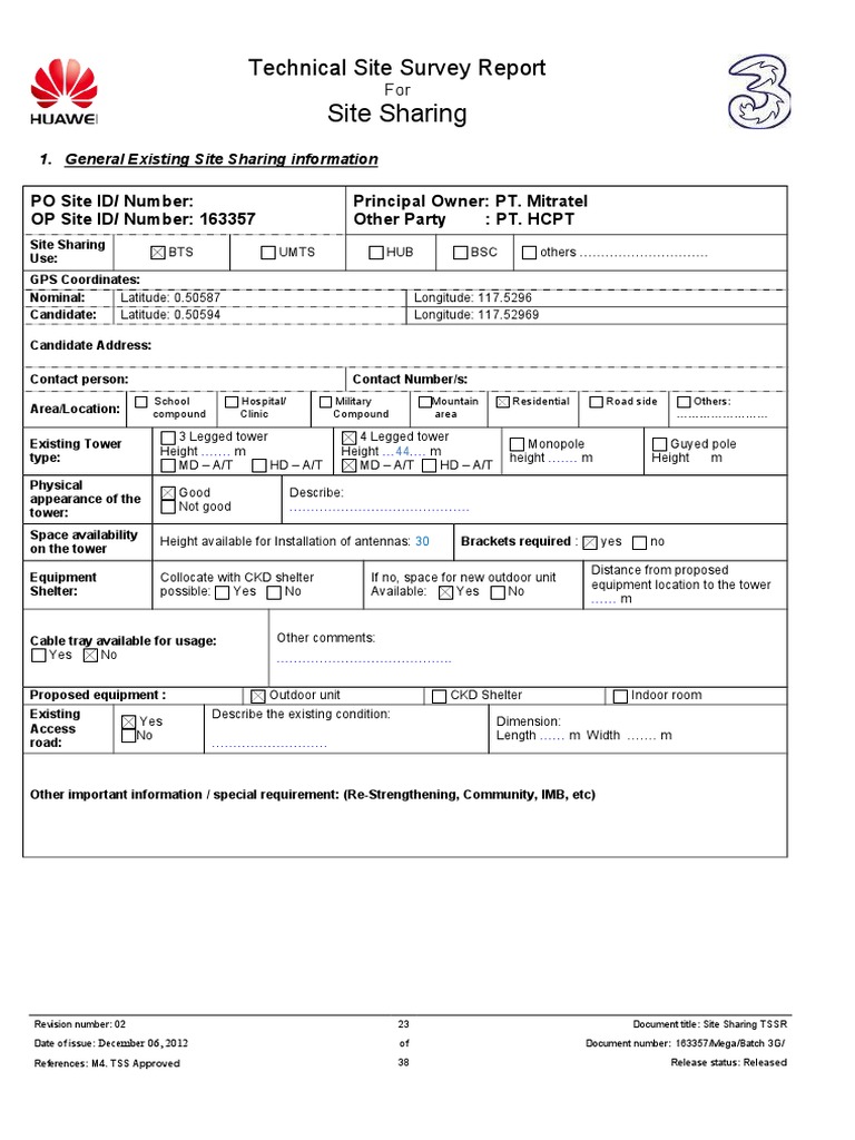 Technical Site Survey Report | PDF