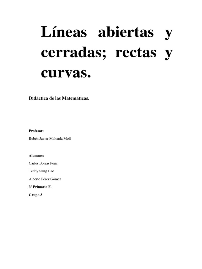 Lineas Abiertas y Cerradas | PDF