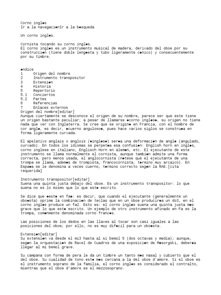 El corno inglés: historia y características | PDF