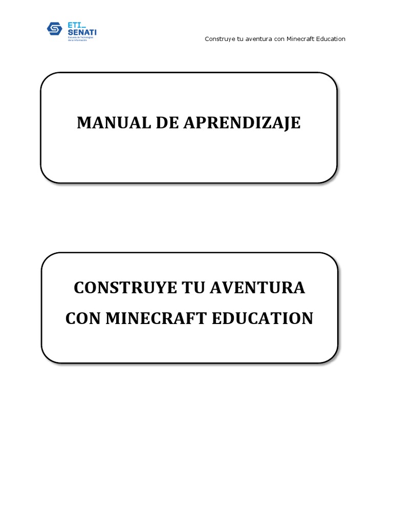 Manual - Construye Tu Aventura en Minecraft Education PDF | PDF