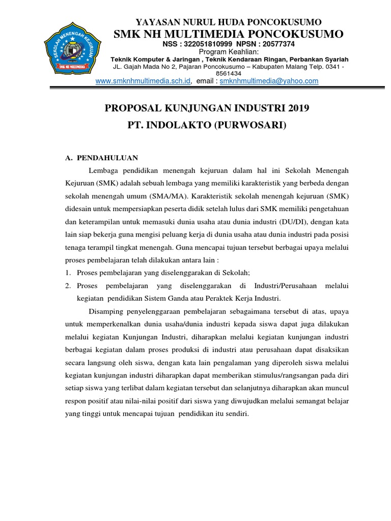 Proposal Study Tour | PDF