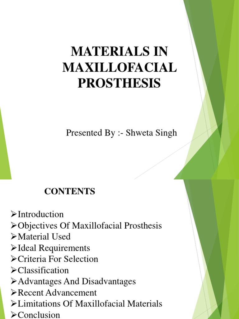 Maxillofacial Materials | PDF | Silicone | Polyvinyl Chloride