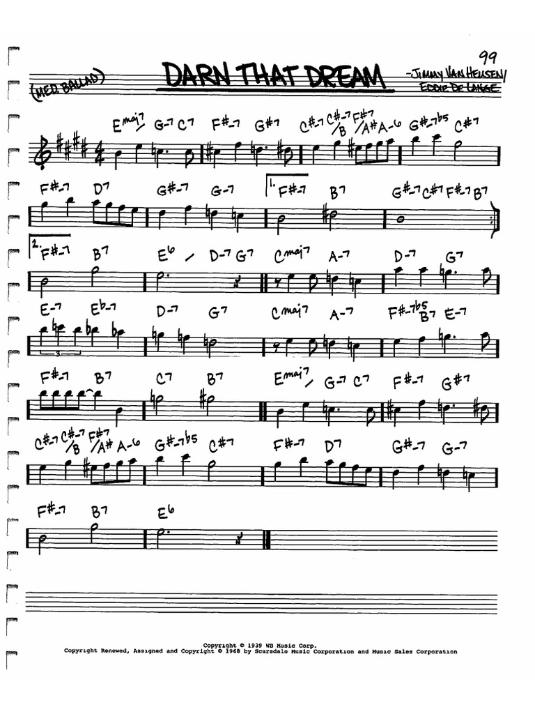 Darn That Dream-Lead Sheet Eb | PDF