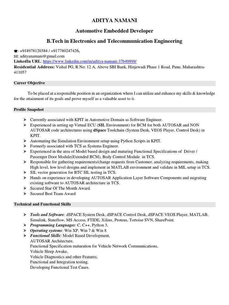 Aditya Namani - MBD | PDF | Matlab | Software