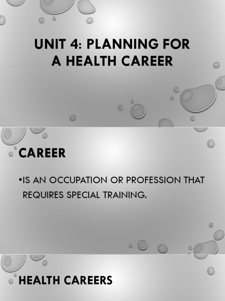 Unit 4 Heath Topic | PDF | Health Professional | Health Care
