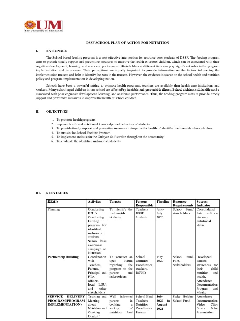 Feeding Plan | PDF | Malnutrition | Sustainability
