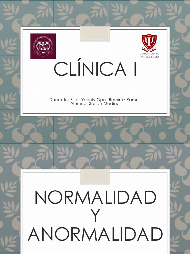Normalidad y Anormalidad en Psicología | Descargar gratis PDF ...