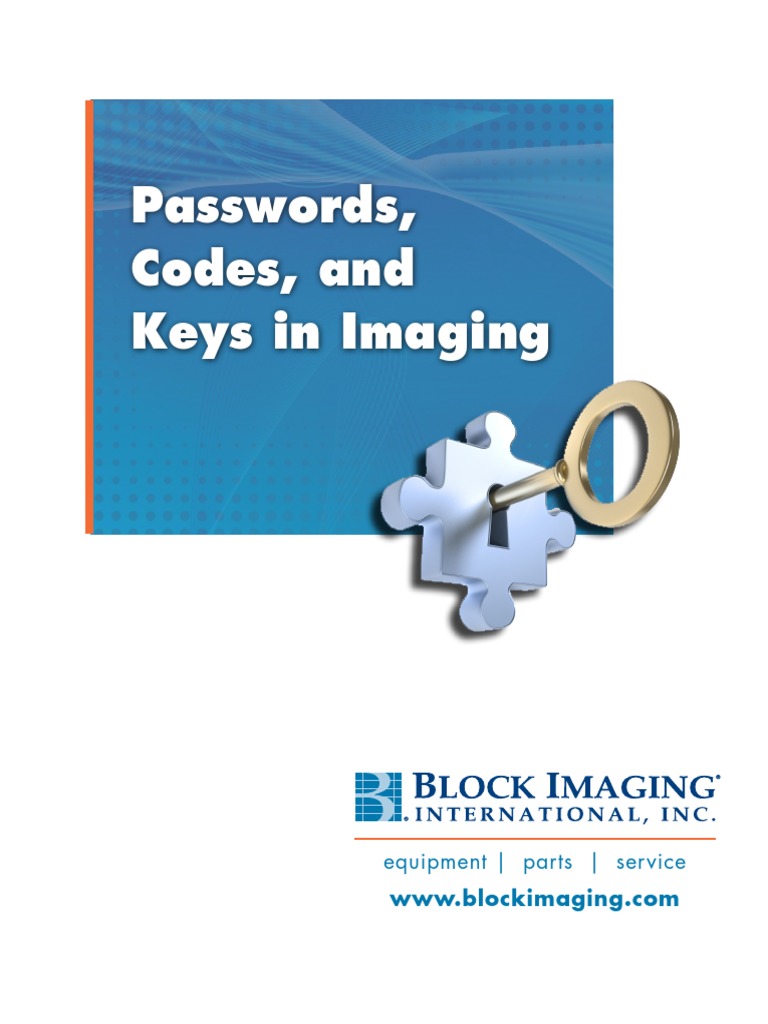 Passwords Codes and Keys in Imaging PDF | PDF | Password | Computing