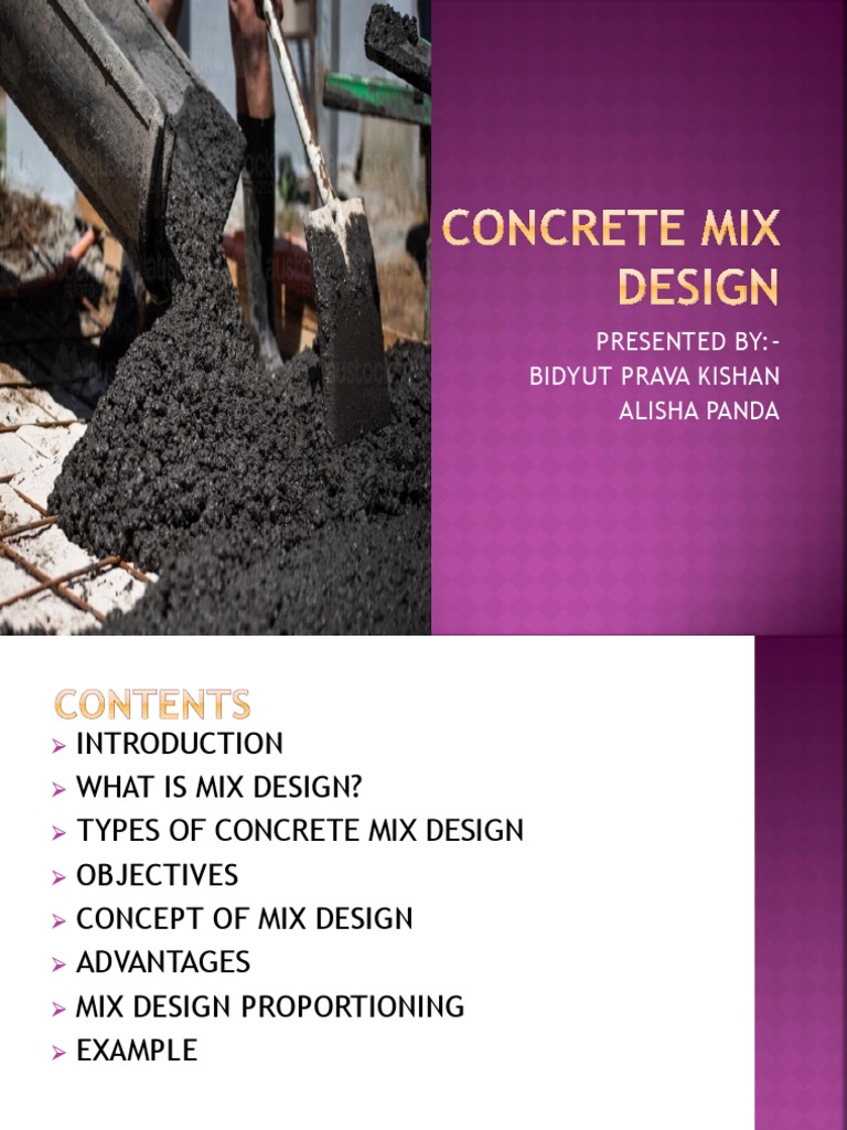 Concrete Mix Design | PDF | Concrete | Chemistry