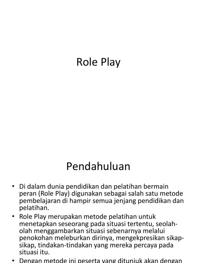 Role Play | PDF