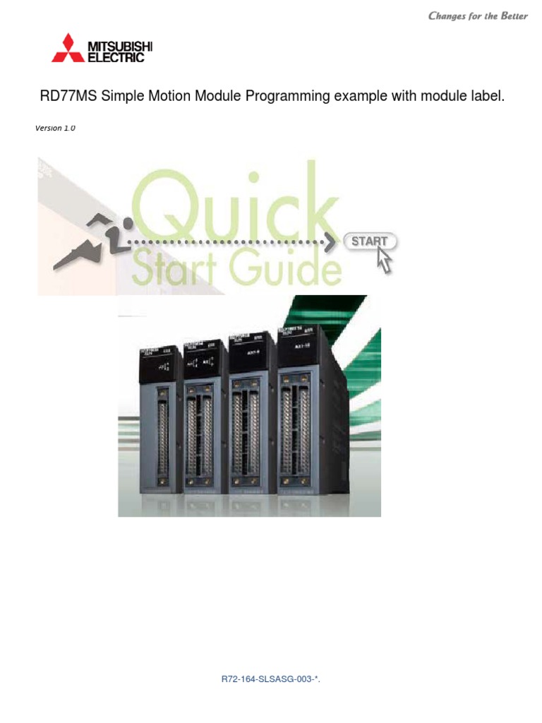 QSG-RD77MS Simple Motion Module Programming Example With Module Label ...