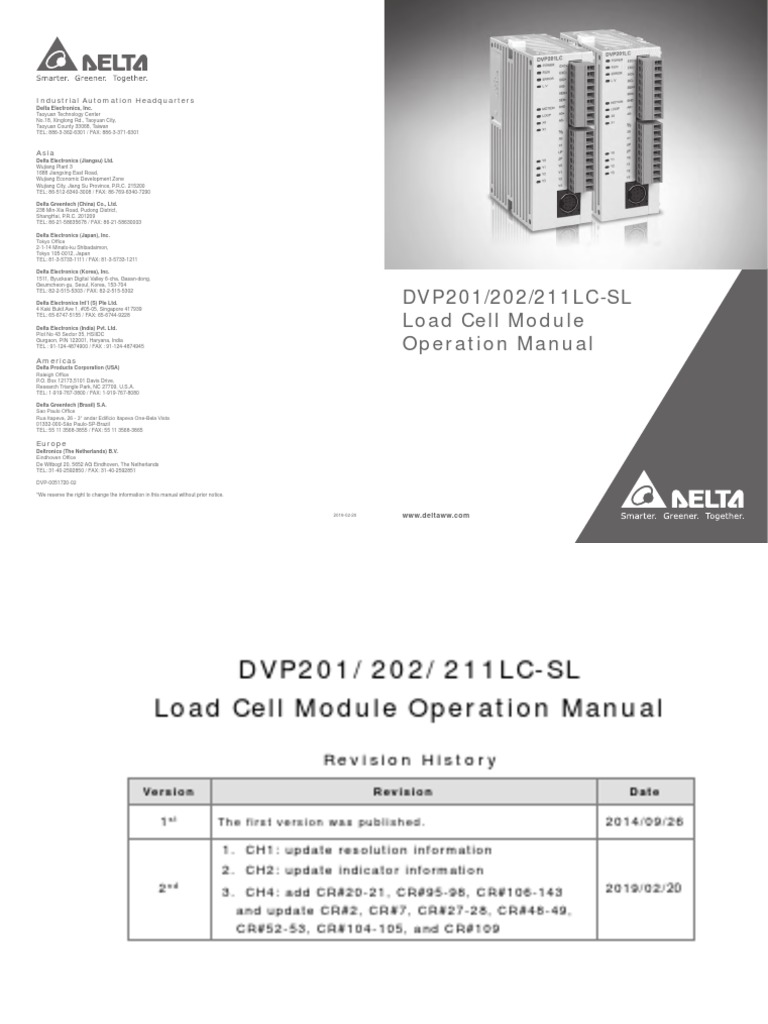 DVP201LC-SL Load Cell Module Manual | PDF | Programmable Logic ...