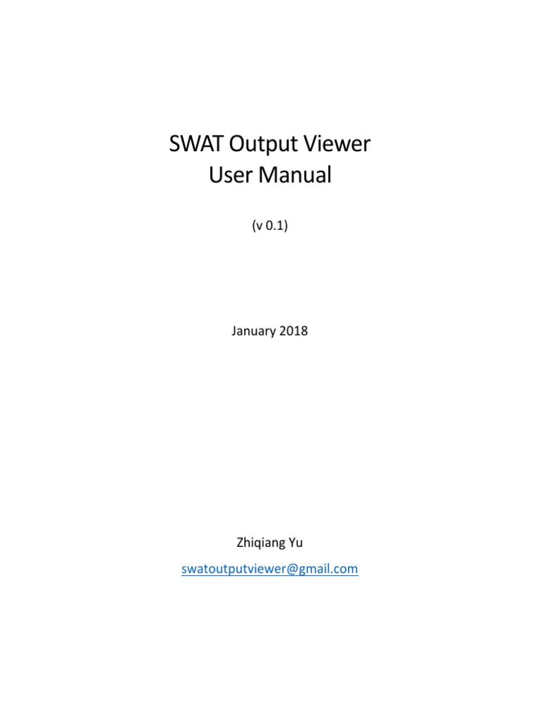 SWAT Output Viewer User Manual | PDF | Time Series | Databases