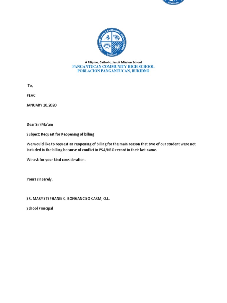 Request Letter | PDF