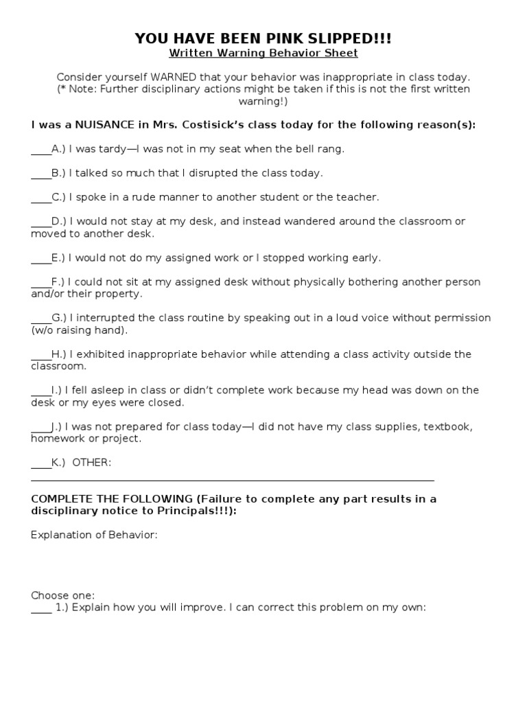 You Have Been Pink Slipped | PDF | Career & Growth