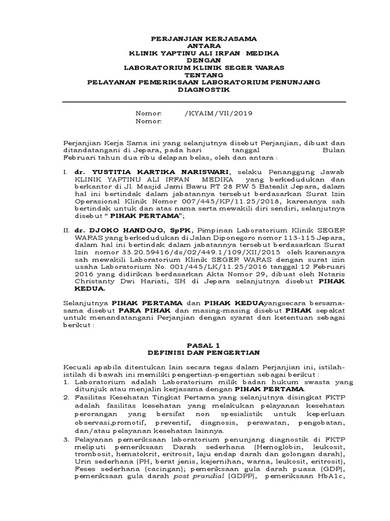 MOU Laboratorium | PDF