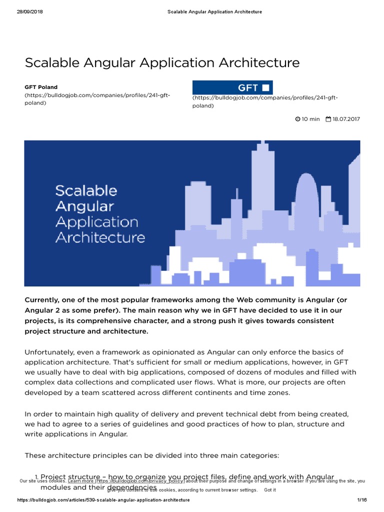 Scalable Angular Application Architecture | PDF | Http Cookie | Scalability