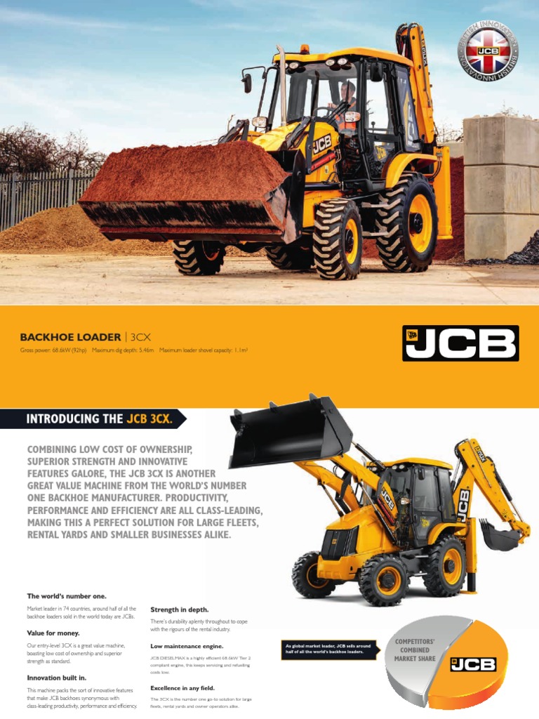 JCB 3CX, 4CX Eco Backhoe Loader PDF Specification PDF, 58% OFF