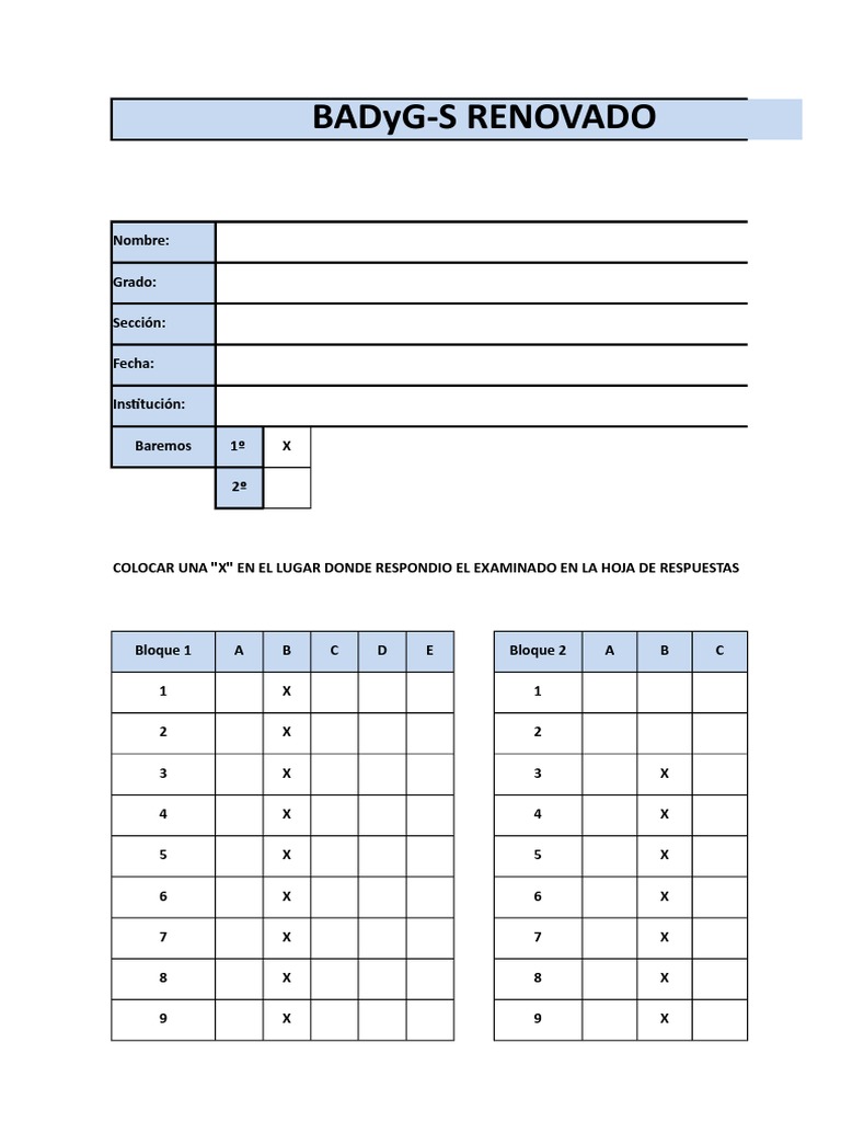BADyG S | PDF | Ciencia cognitiva | Cognición
