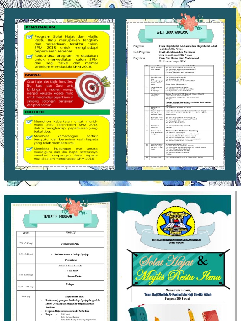 Pamphlet Solat Hajat Dan Majlis Restu Ilmu Utk Slide | PDF