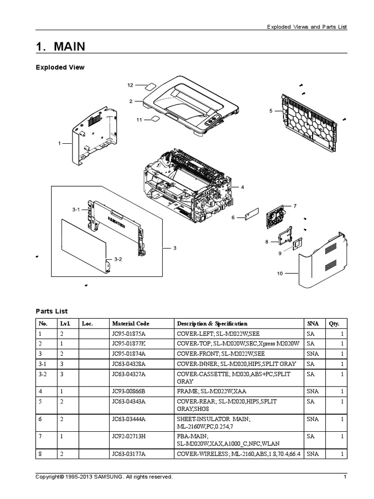 SL-M2020W XAX Exploded View | PDF | Civil Rights And Liberties ...